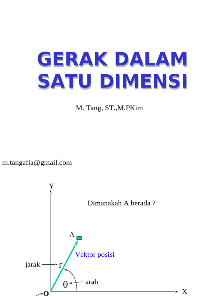 Gerak Dalam Satu Dimensi dan Vektor | PDF