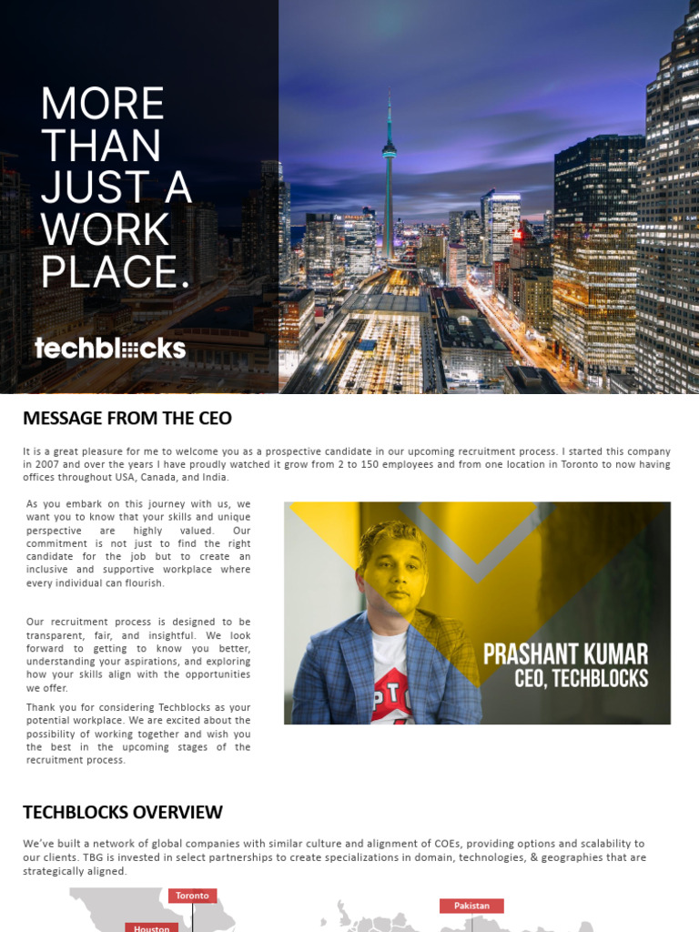 Techblocks Candidate Info Pack Nov 24 | PDF | Startup Company | Small Business & Entrepreneurs