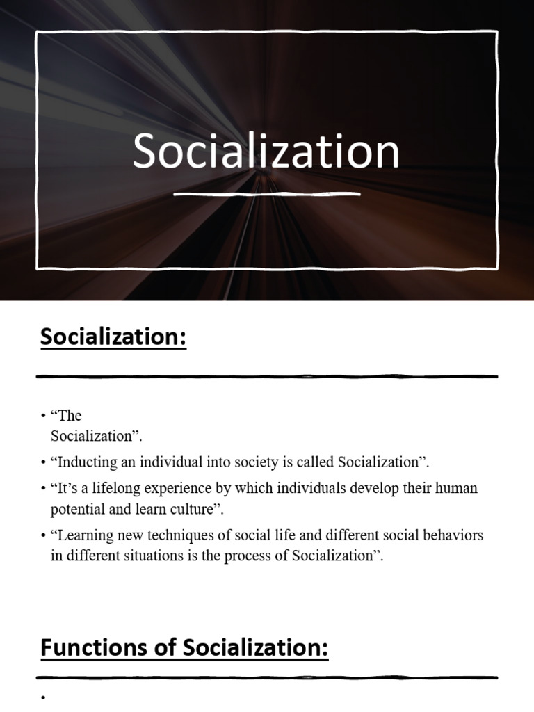 Understanding Socialization and Its Stages | PDF | Socialization ...