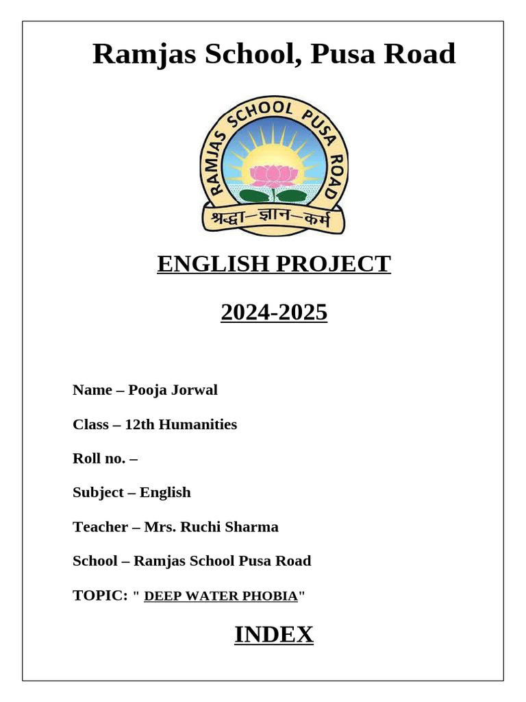 English Project Class 12 Rattrap Cbse | PDF | Phobia | Anxiety