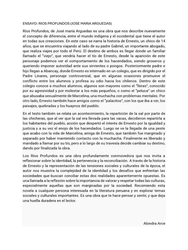 Ensayo Todas Las Sangres | PDF | Clásicos Ensayo Todas Las Sangres | PDF | Clásicos