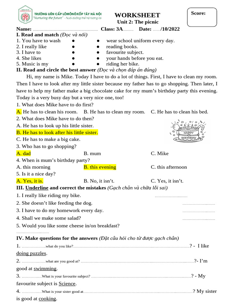 Review Unit1 Listening Pdf