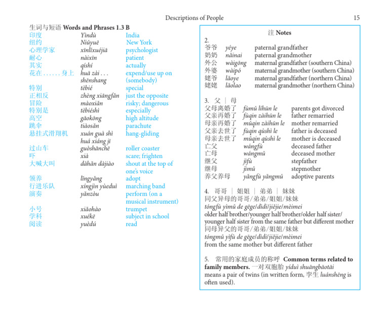 Family Terms and Descriptions Guide | PDF | Behavioural Sciences ...