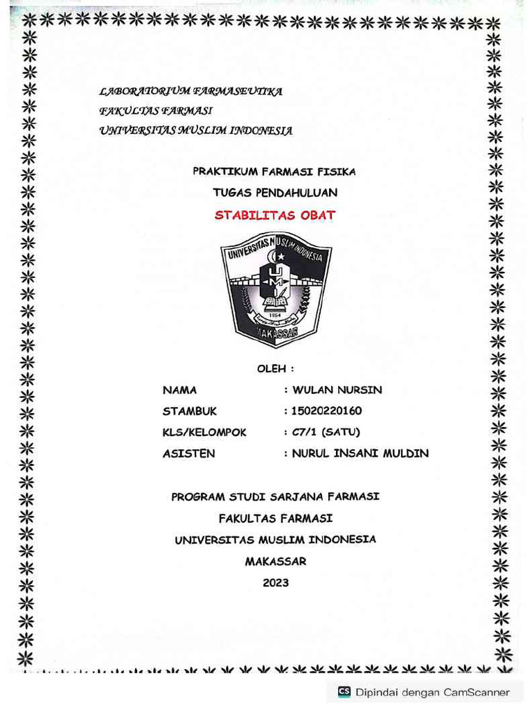 160 - TP Farfis Stabilitas Obat | PDF