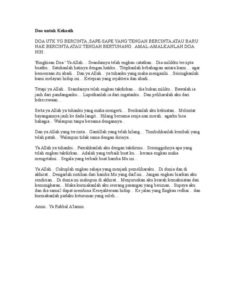 Doa Untuk Kekasih | PDF | Agama & Spiritualitas