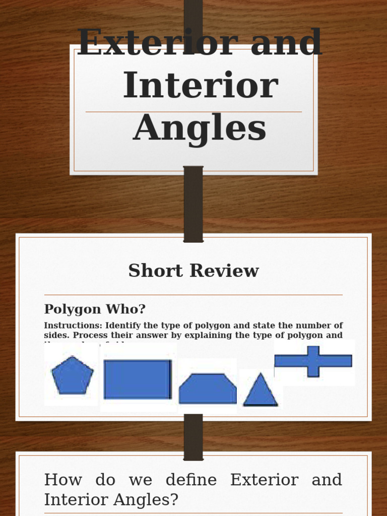 Exterior and Interior Angles | PDF | Teaching Methods & Materials