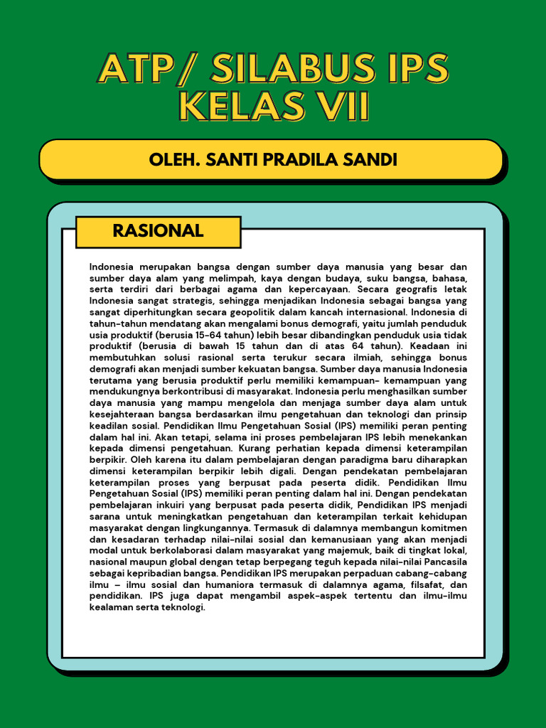 Silabus IPS Kelas VII: Pembelajaran Inkuiri | PDF
