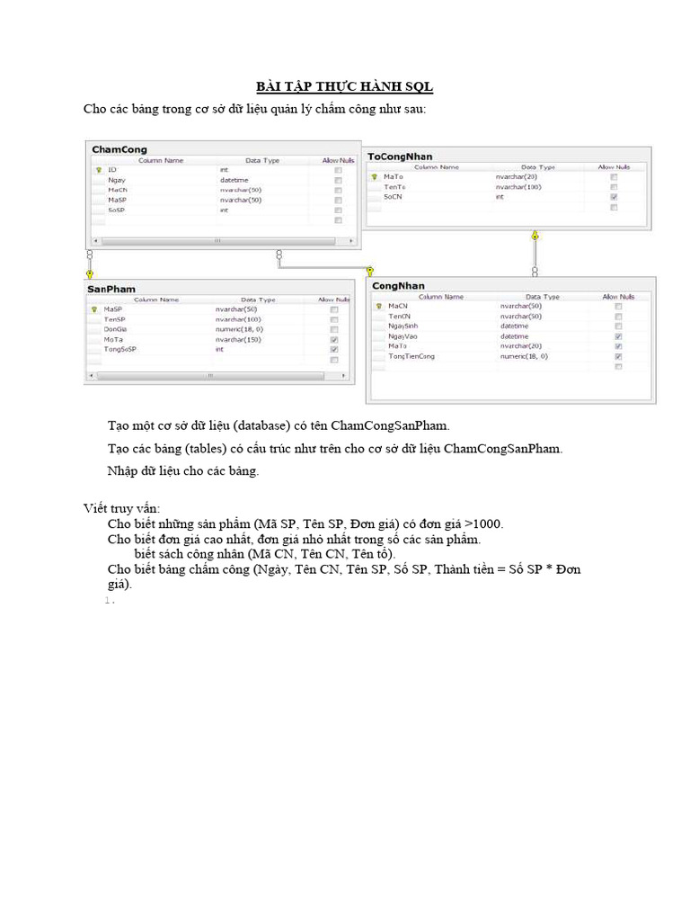 BÀI TẬP THỰC HÀNH SQL - N03 | PDF