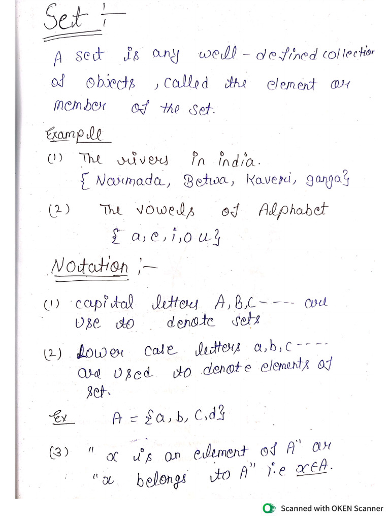 Unit-1 Set & Relation Notes | PDF
