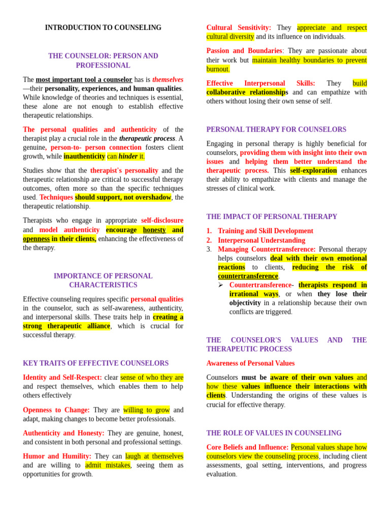 Counseling Essentials for Therapists | PDF | Psychotherapy | Psychoanalysis