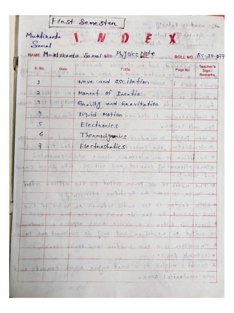 +3 First SEM Physics Note 2020-21 | PDF