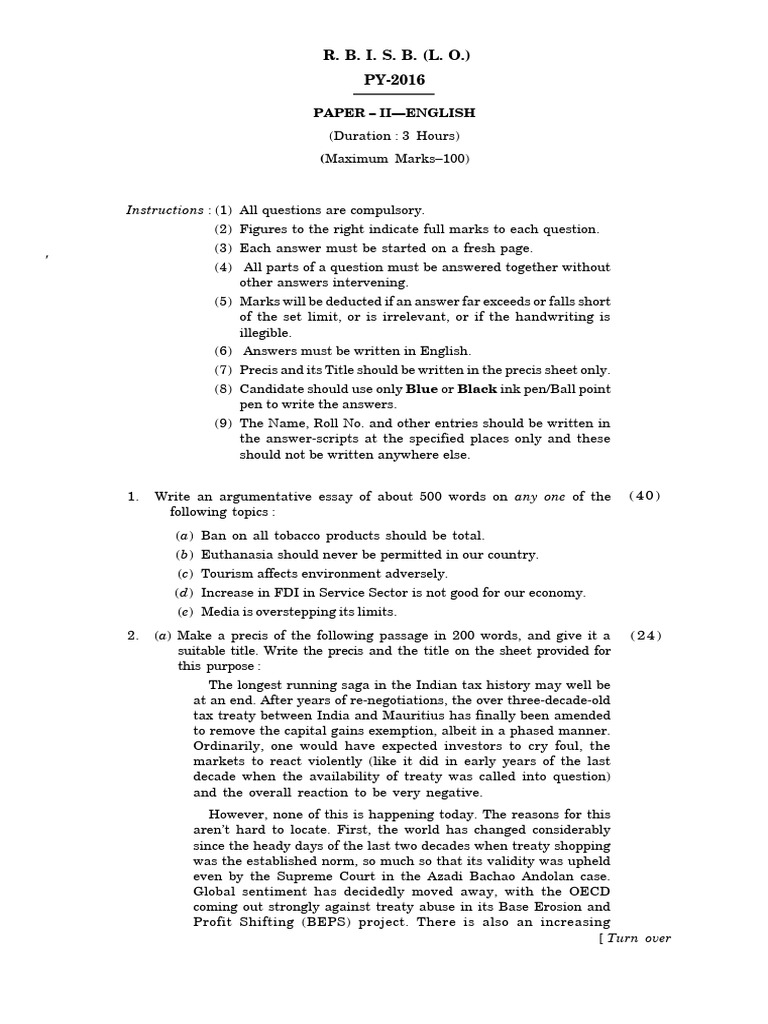 2016 LegalOfficer PAPER II ENGLISH | PDF | Taxes | Capital Gain