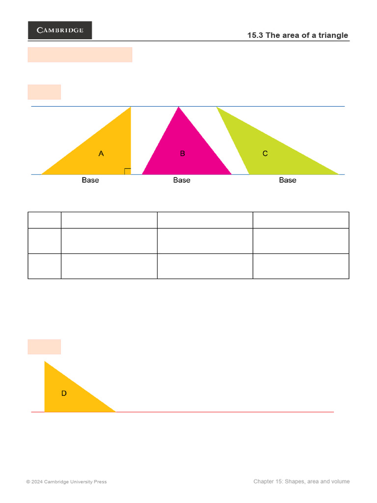 Triangle Area Calculation Activities | PDF | Art