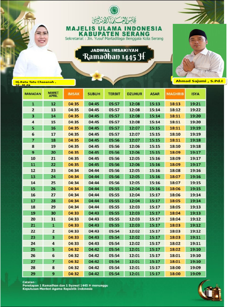 Jadwal Imsak | PDF