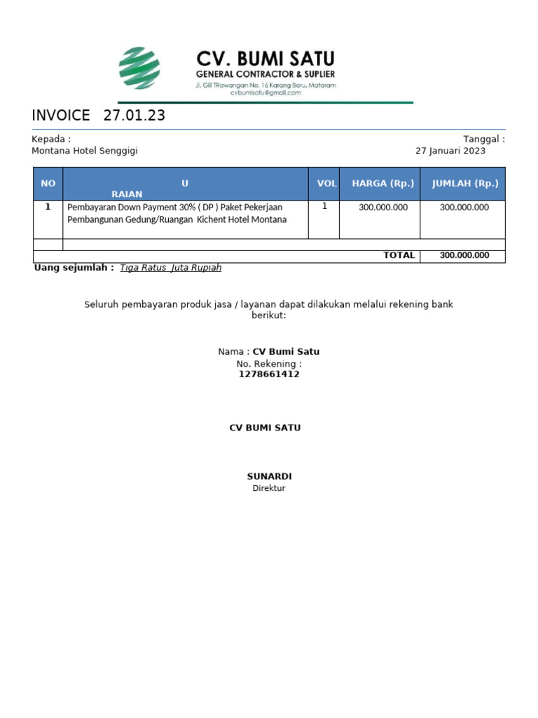 Invoice Montana | PDF