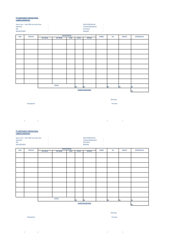 Form Klaim BBM | PDF
