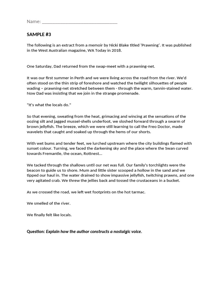 Year 10 - Comprehending Booklet Excerpt For Students | PDF | Social Science