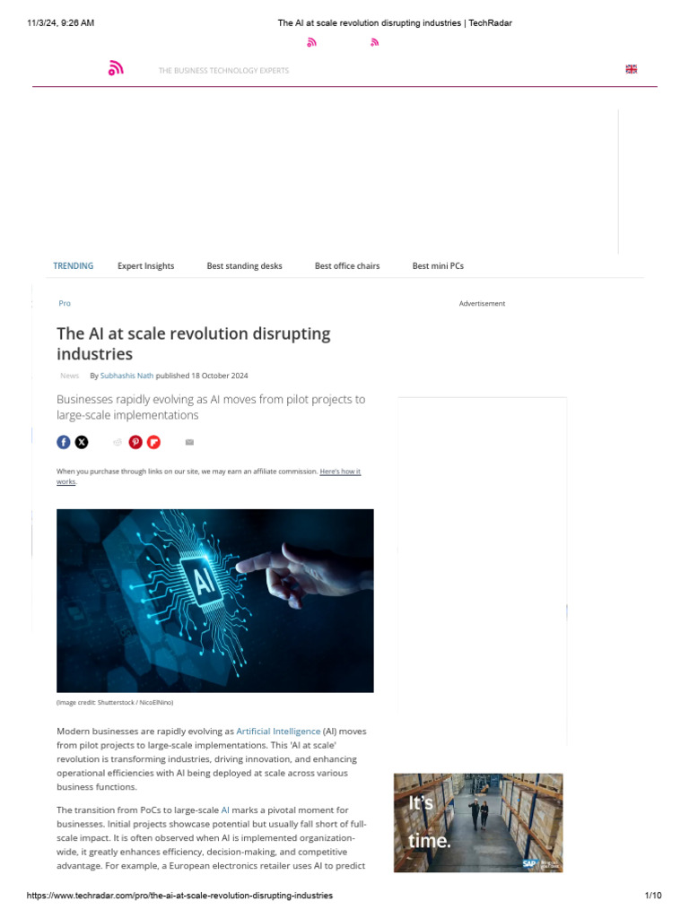The AI at Scale Revolution Disrupting Industries - TechRadar | PDF ...