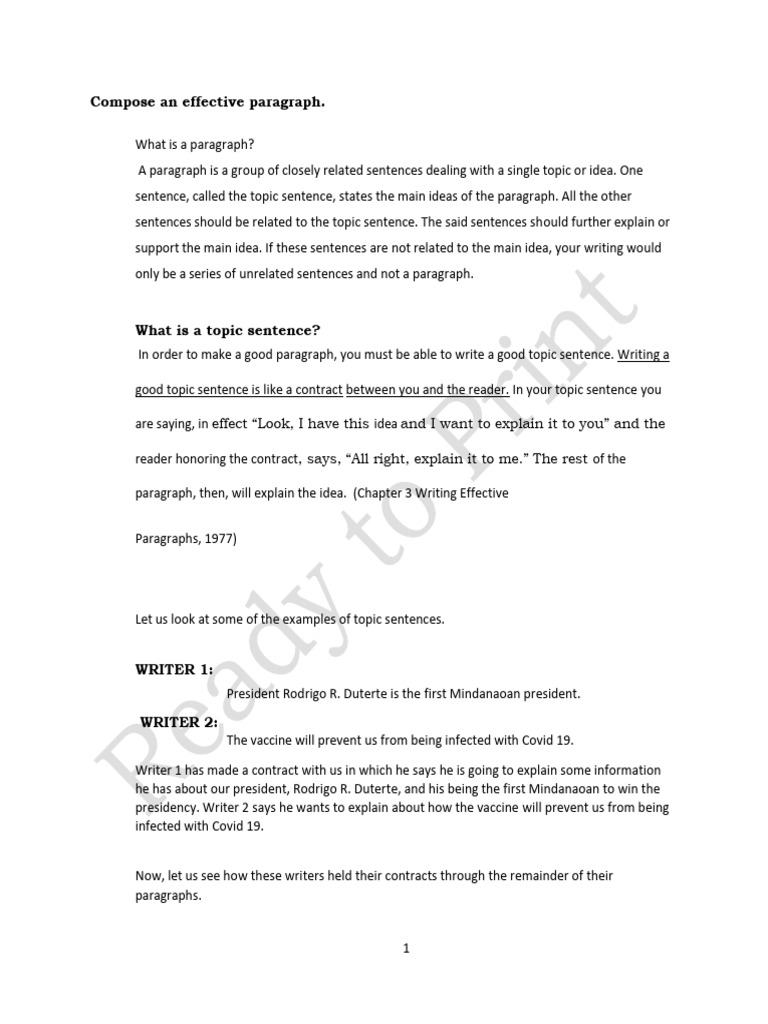 Writing Effective Paragraphs Guide | PDF | Paragraph | Vaccines