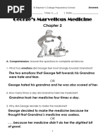 George's Marvelous Medicine: Chapter Questions For | PDF | Self ...