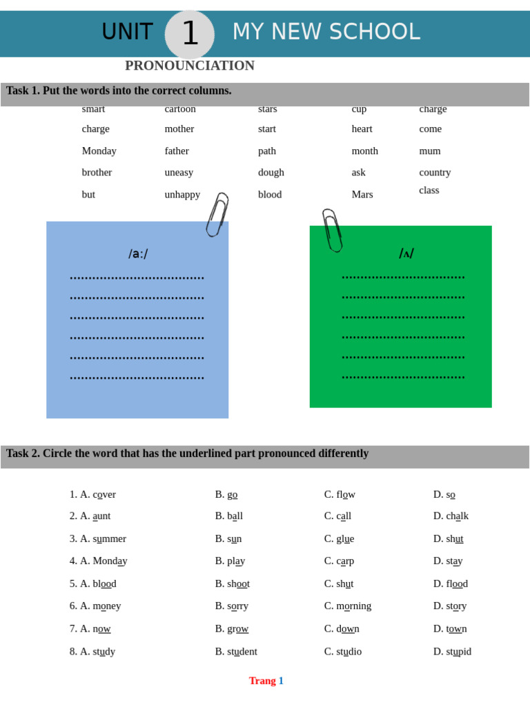 Unit 1 - Ex | PDF | Language Arts & Discipline