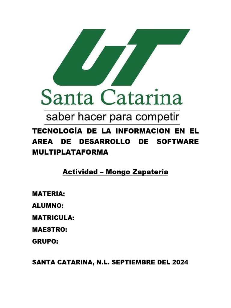 Actividad - Mongo Zapatería 1 | PDF | Negocios | Informática