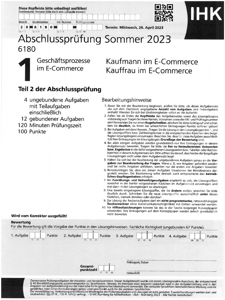23S+EC+1.1+Geschäftsprozesse+Im+E Commerce+Aufgaben | PDF