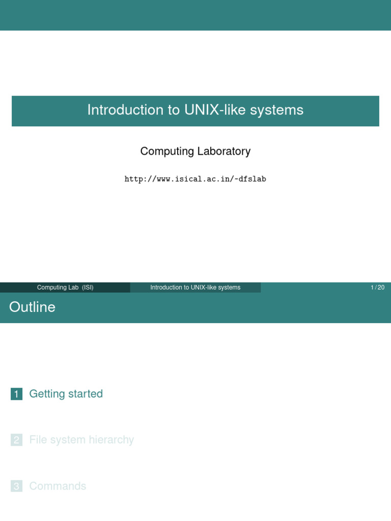 1 Unix Like Systems Pdf Computer File Directory Computing 