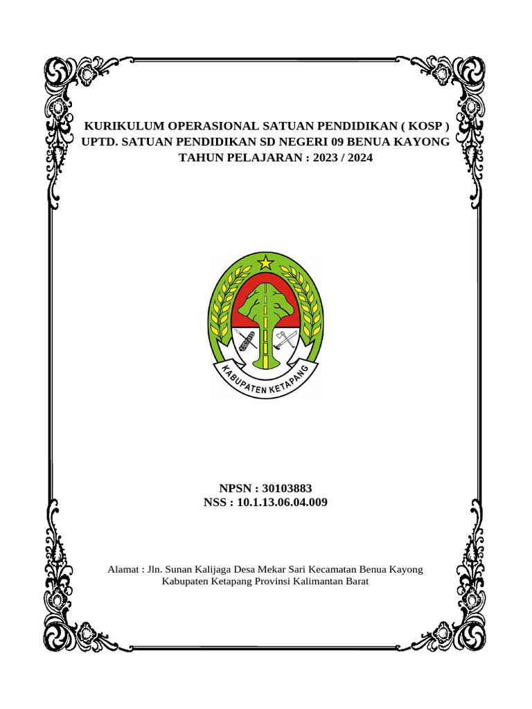 Kurikulum Merdeka SDN 09 BK | PDF