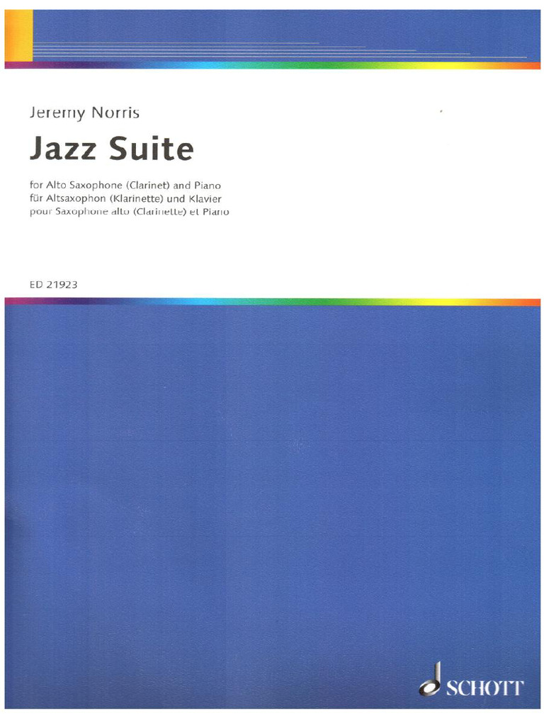 Jeremy Norris Jazz Suite Alto Sax Piano Compress | PDF