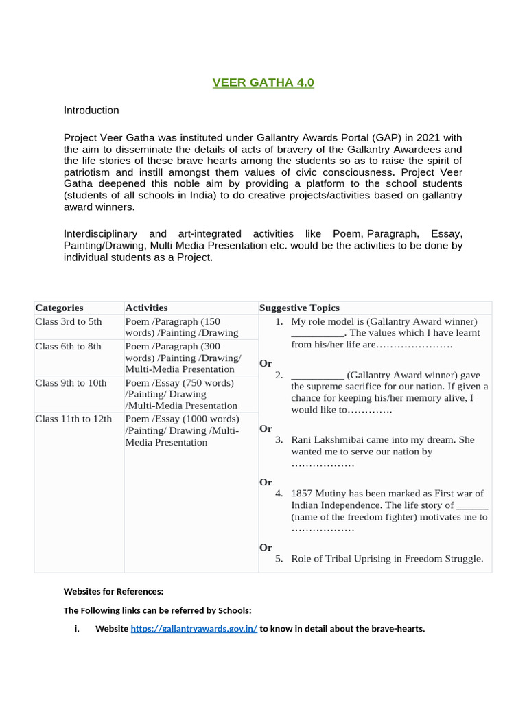 VEER GATHA 4.0 | PDF