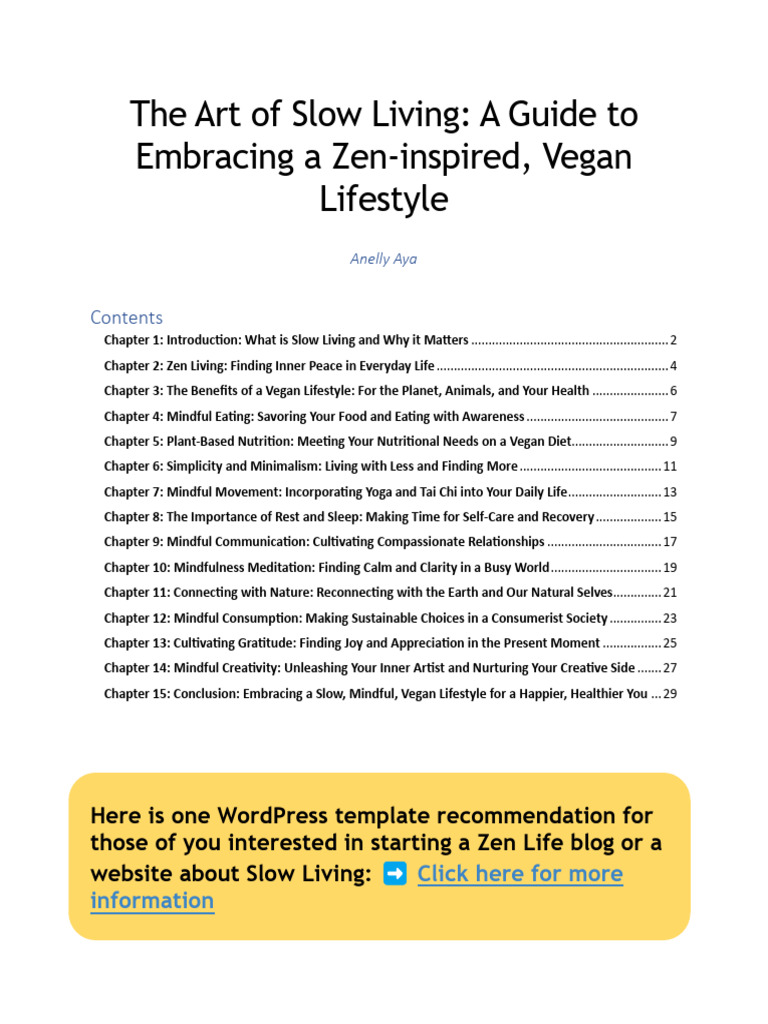 The Art of Slow Living e Book | PDF | Meditation | Mindfulness