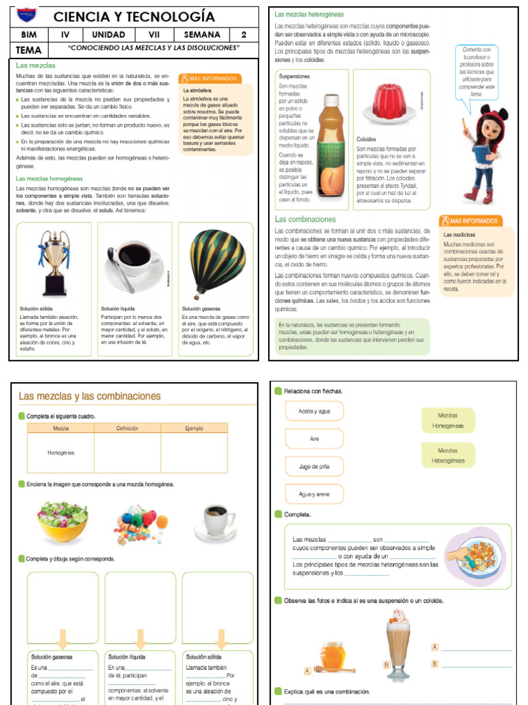 P5 Fichas Mezclas y Disoluciones | PDF