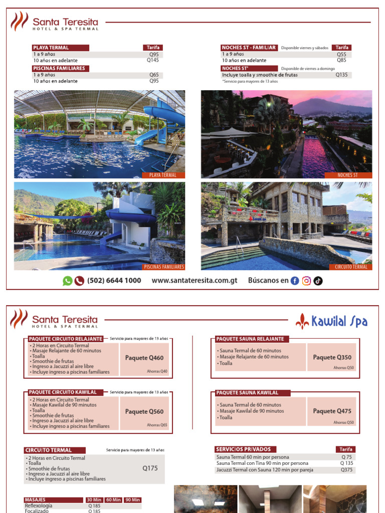 Tarifario_2024 | PDF | Actividades de ocio