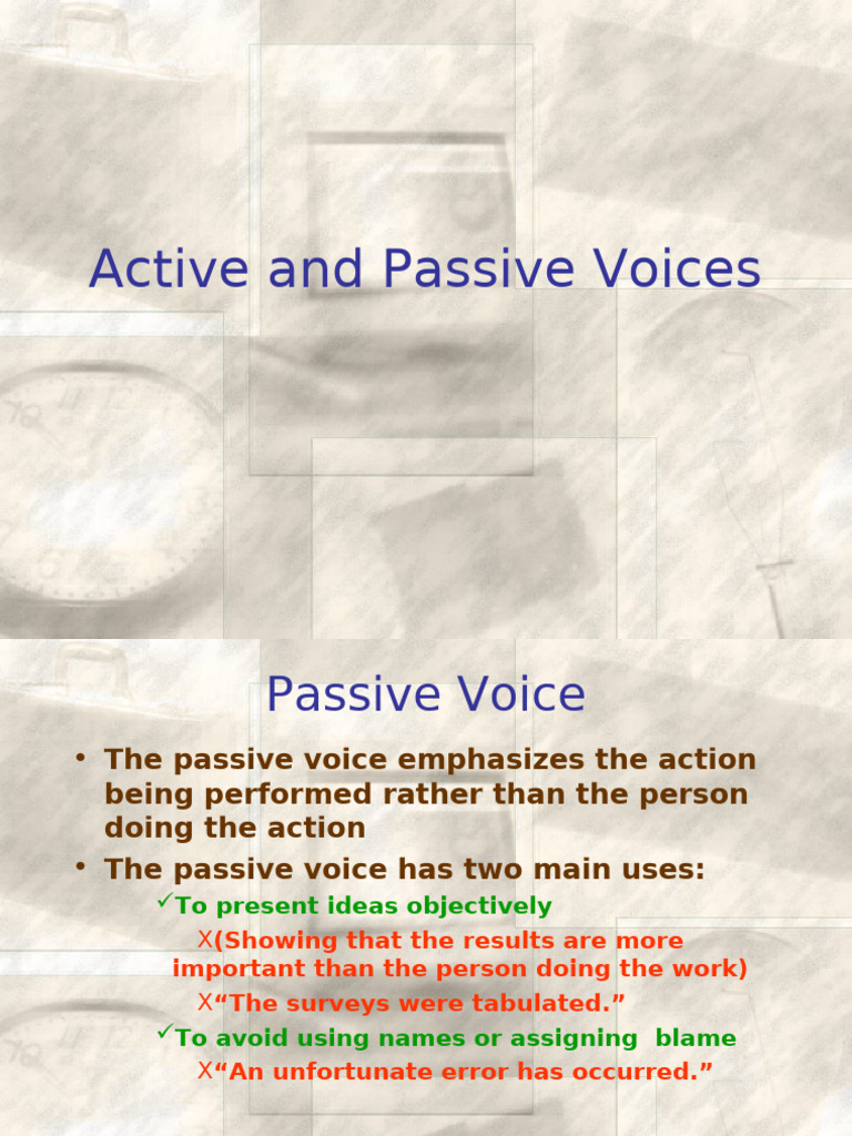 Active vs Passive Voice Guide | PDF | Verb | Language Mechanics