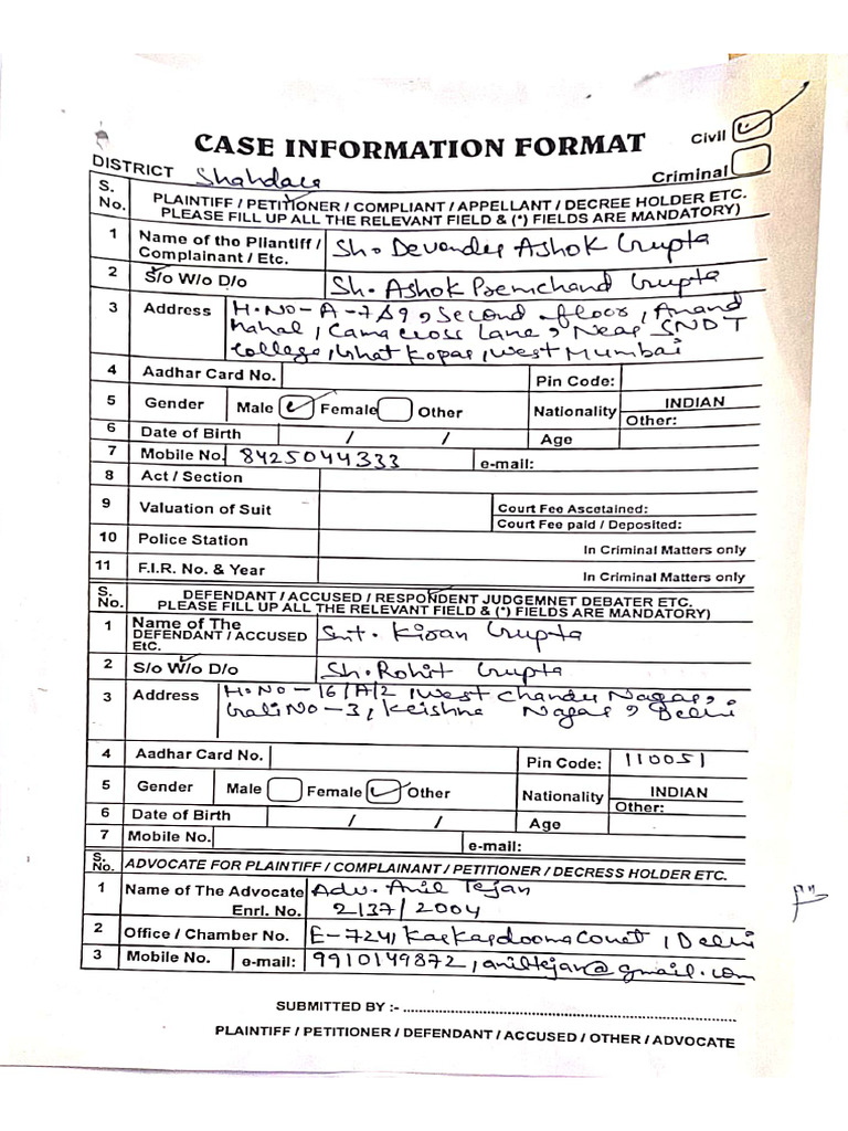 Devender Vs Ashok | PDF