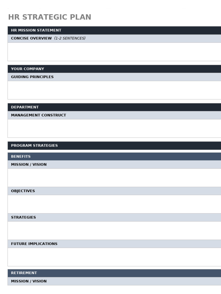 HR Strategic Plan | PDF