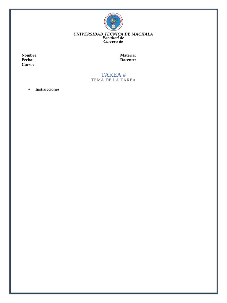 Plantilla Tarea1 | PDF