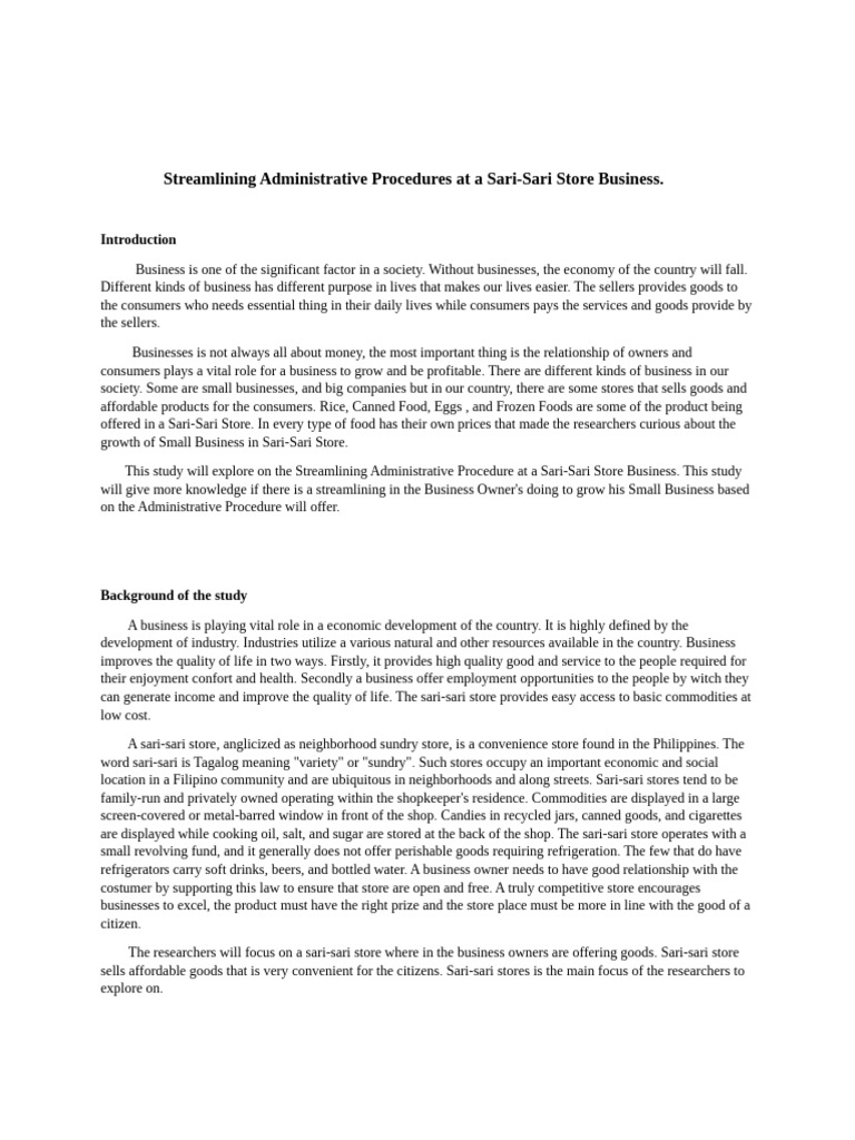 Streamlining Administrative Procedures at A Sari | PDF | Economies