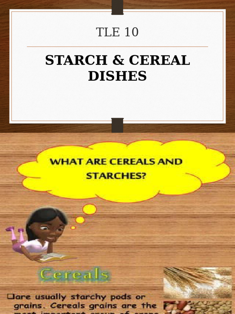 Starch & Cereal Dishes Guide | PDF