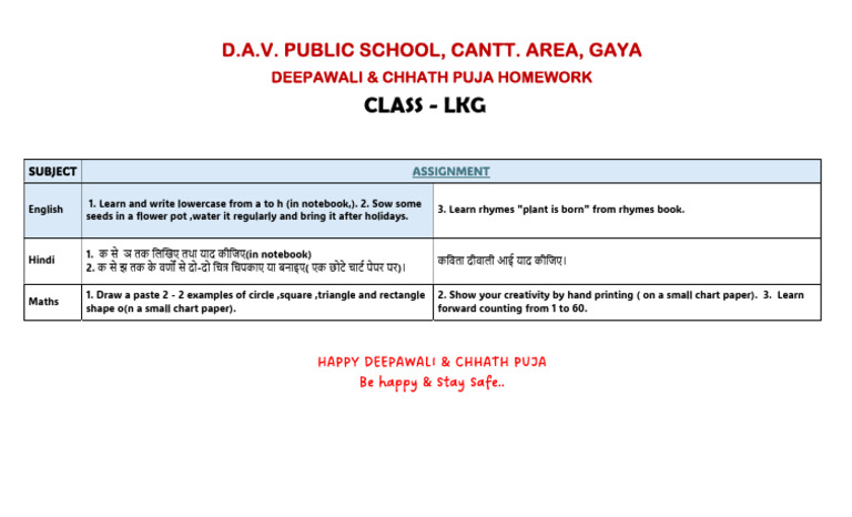 Assignment LKG | PDF