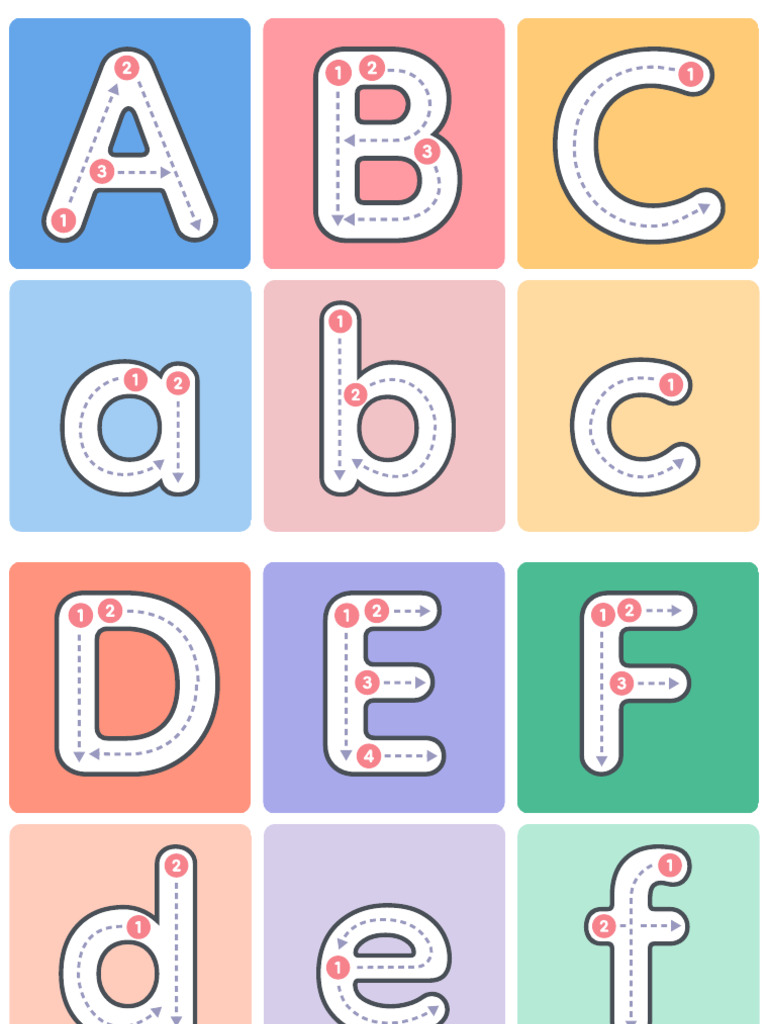Alphabet Matching Flashcards in Colorful Pastel Fun Style - 20241022 ...