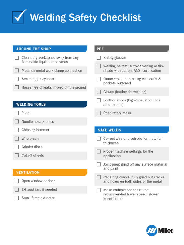 Welding Safety Checklist | PDF