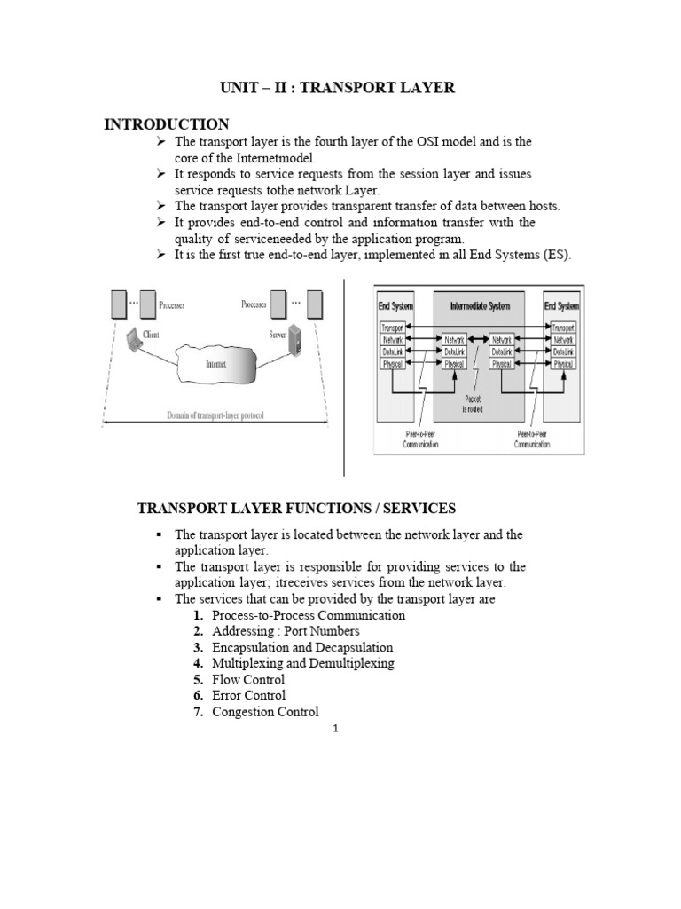 Cs3591 Cn Unit 2 Notes Pdf Transmission Control Protocol Network Congestion