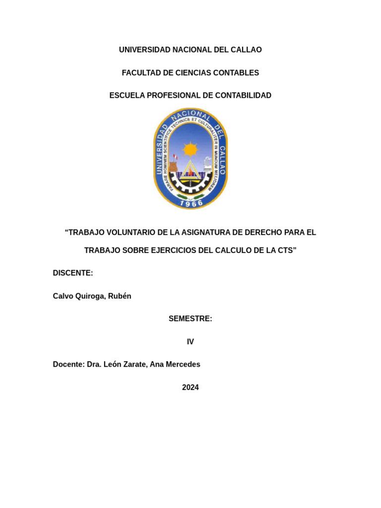 Calculo de CTS | PDF | Crecimiento personal y profesional | Finanzas y ...