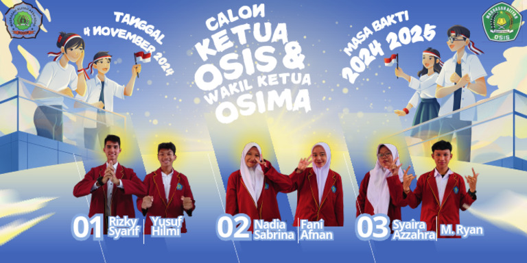 Banner Acara Pemilihan Ketua Osis Ilustratif Biru Dan Putih - 20241102 ...