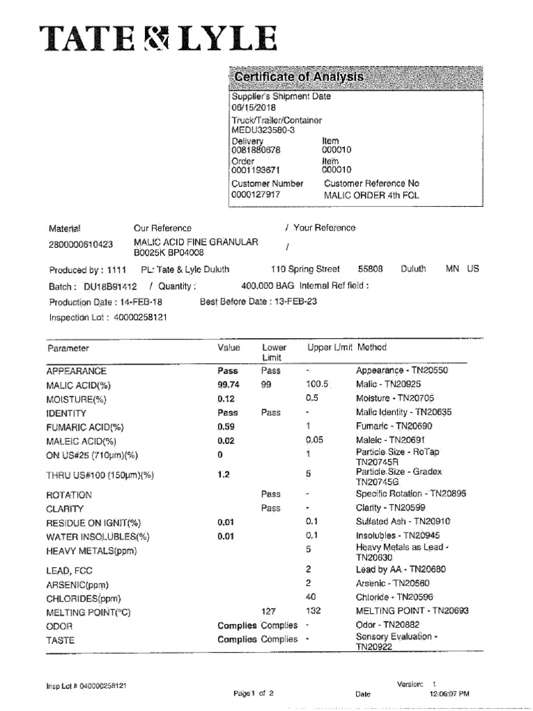 Coa Malic 1412 | PDF
