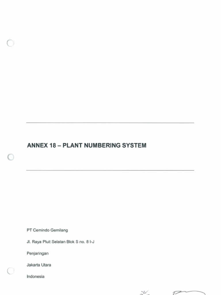 Plant Numbering System | PDF