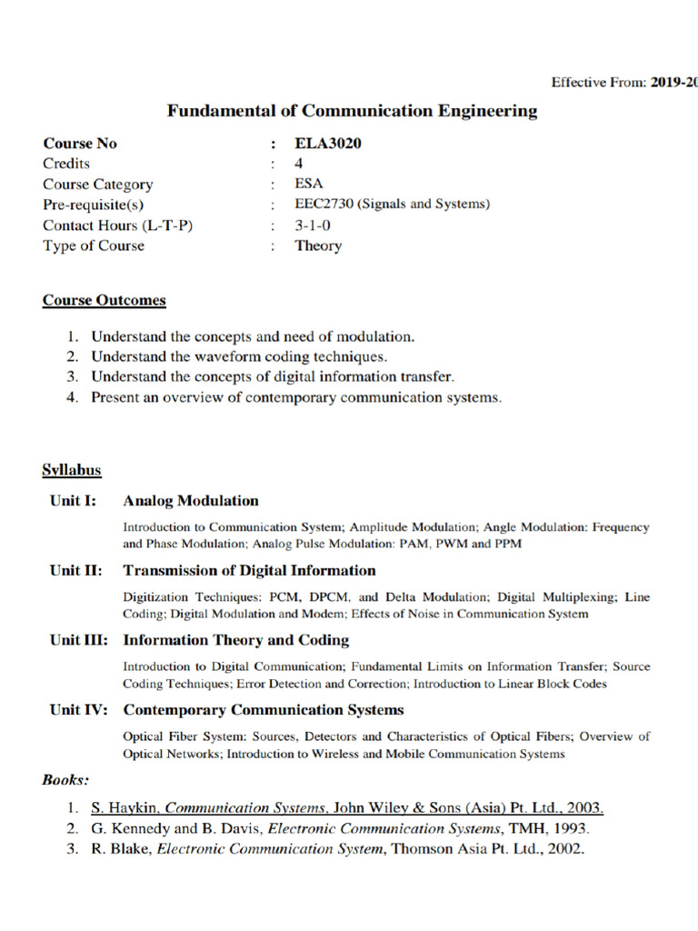 Syllabus 5th Sem | PDF