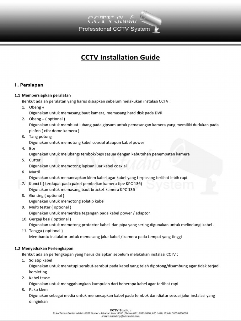 CCTV Installation Guide | PDF | Griya & Taman | Komputer